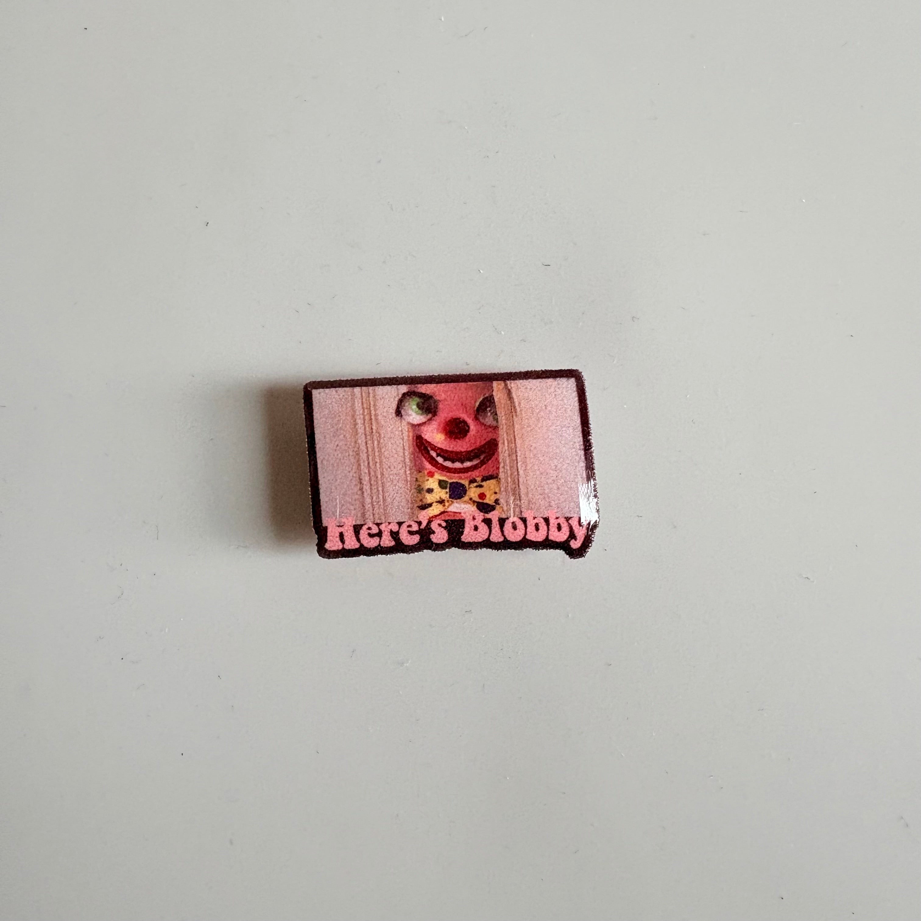 Here's Blobby (Mr Blobby x The Shining) Croc Charm – Snoutface Studio